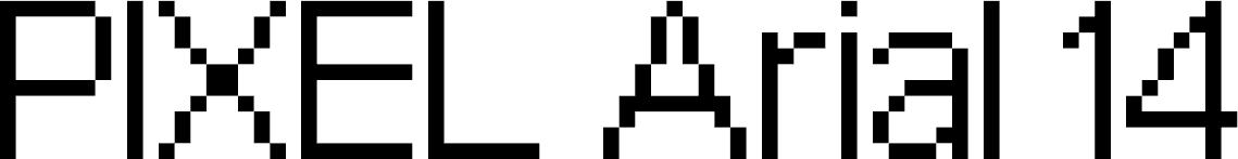 PIXEL Arial 14 Regular fuente | Fonts2u.com