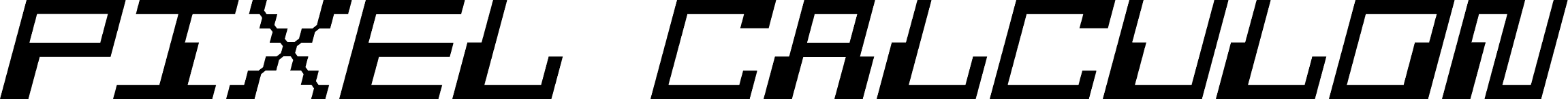 Pixel Calculon Italic font