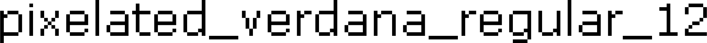pixelated_verdana_regular_12 Regular font