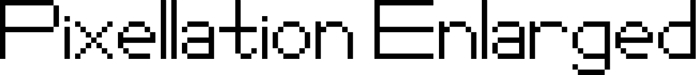 Pixellation Enlarged Regular font