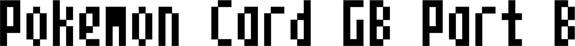 Pokemon Card GB Part B font