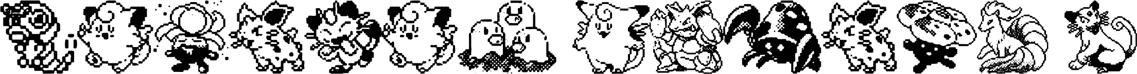 Pokemon pixels 1 font | Fonts2u.com