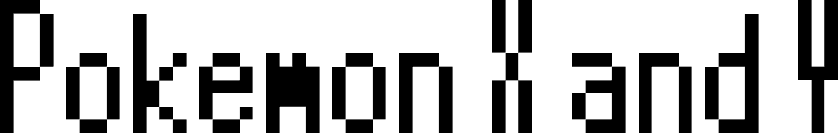 Pokemon X and Y Regular font | Fonts2u.com