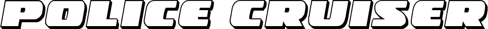 Police Cruiser Outline Italic font | Fonts2u.com