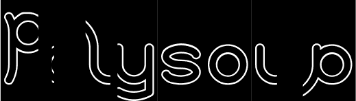 Polysoup-Hollow-Inverse font | Fonts2u.com