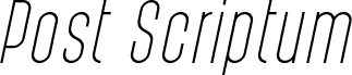 PostScriptum Regular font