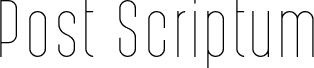 PostScriptum Regular font