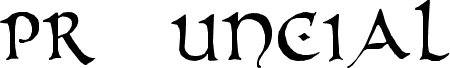 PR Uncial Alt Caps Extended font