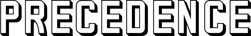 Precedence 3D Regular font