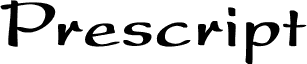 Prescript font