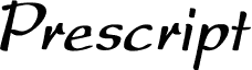 Prescript font