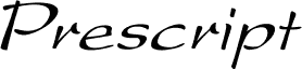 Prescript font