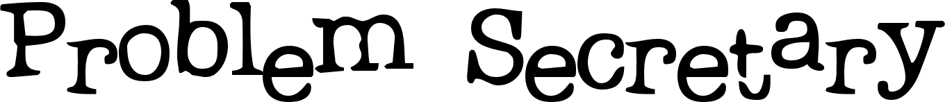 Problem Secretary font | Fonts2u.com