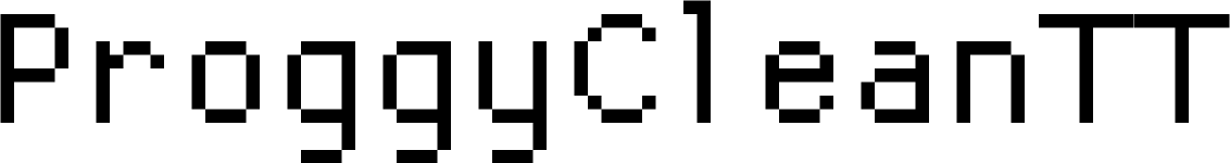 ProggyCleanTT font