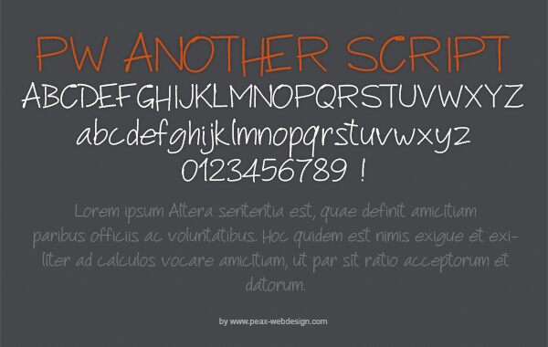 PWAnotherScript font | Fonts2u.com