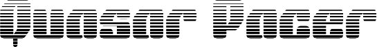 Quasar Pacer font