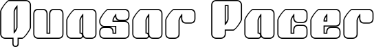 Quasar Pacer Outline Italic font | Fonts2u.com