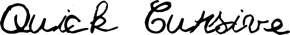 Quick Cursive font