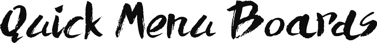 Quick Menu Boards font