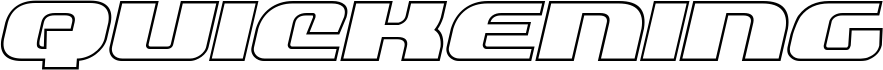 Quickening Outline font