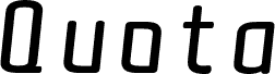 Quota Bold Cond. font