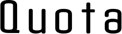 Quota Bold Cond. font