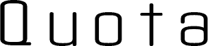 Quota Regular Italic Ext. font