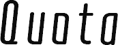 Quota Bold Cond. font