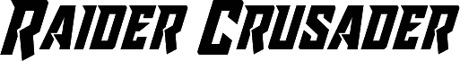 Raider Crusader Expanded font