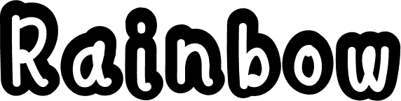 Rainbow font