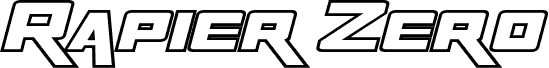 Rapier Zero Outline font | Fonts2u.com