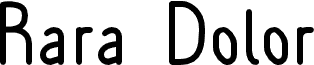 Rara Dolor font | Fonts2u.com