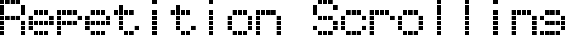 Repetition Scrolling font | Fonts2u.com