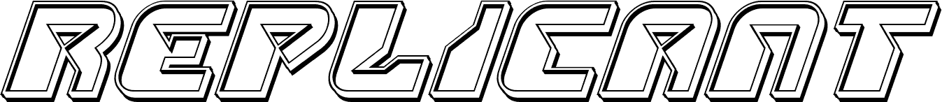 Replicant Engraved Italic font