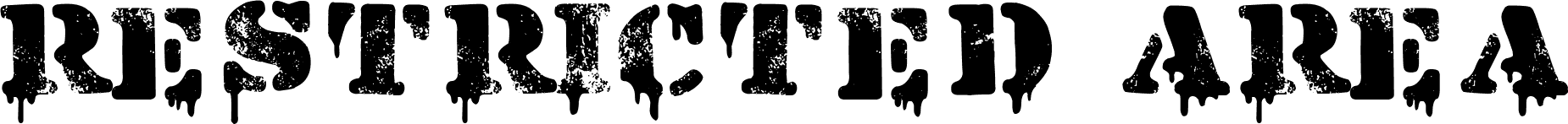 Restricted Area font