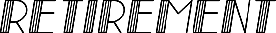 Retirement Regular font