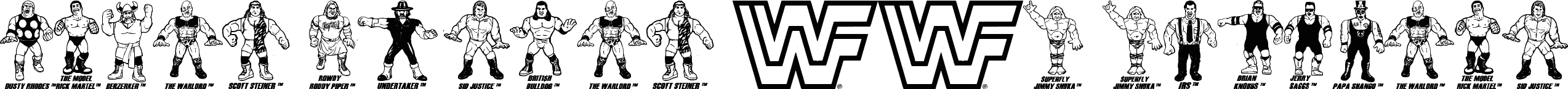Retro Hasbro WWF Figures font