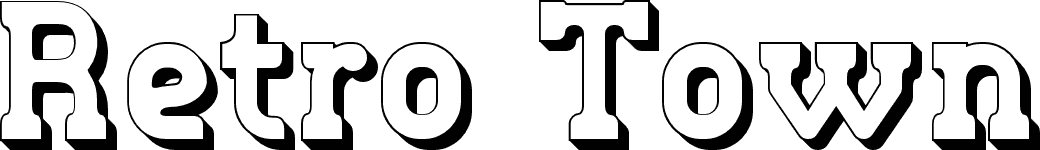Retro Town 3D font | Fonts2u.com