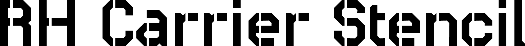RH Carrier Stencil font