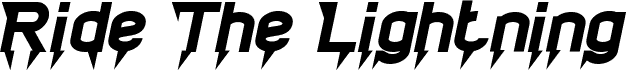 Ride the Lightning font | Fonts2u.com