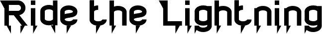 Ride The Lightning Bold font | Fonts2u.com