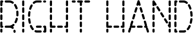Right Hand Bold Dash font