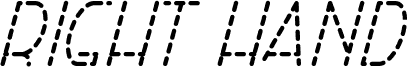 Right Hand Bold Dash font