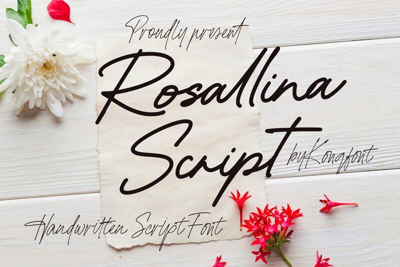 Rosallina Script PERSONAL USE O font