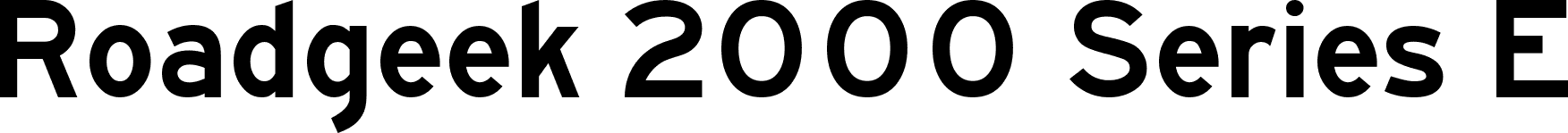 Roadgeek 2000 Series E font
