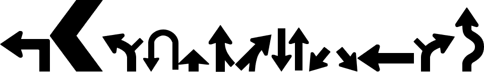 Roadgeek 2005 Arrows 2 font | Fonts2u.com