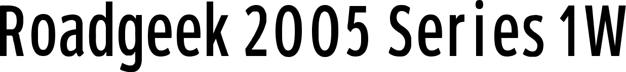 Roadgeek 2005 Series 1W font