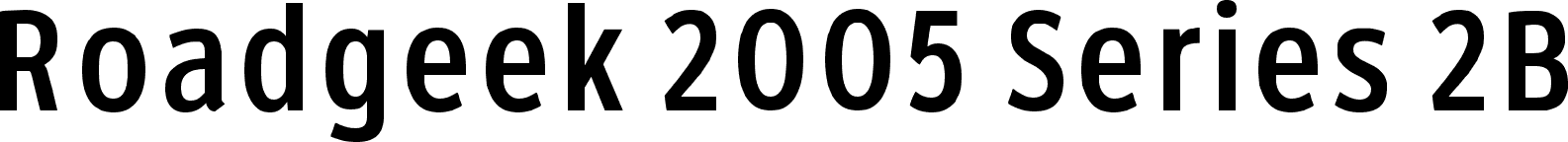 Roadgeek 2005 Series 2B font