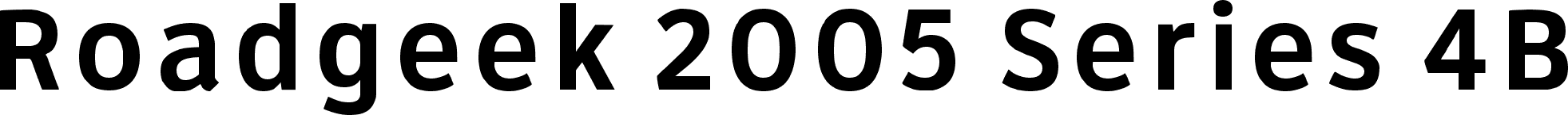 Roadgeek 2005 Series 4B font