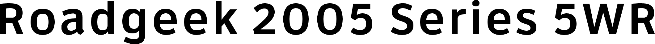 Roadgeek 2005 Series 5WR font